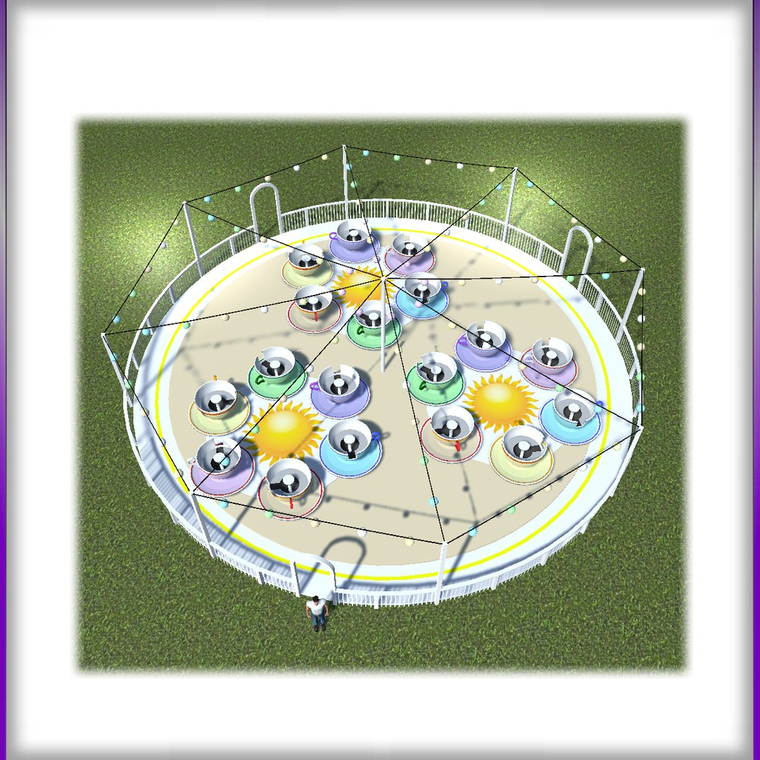 Classic Tea Cups Carnival Ride 3D Model - TurboSquid 1793650