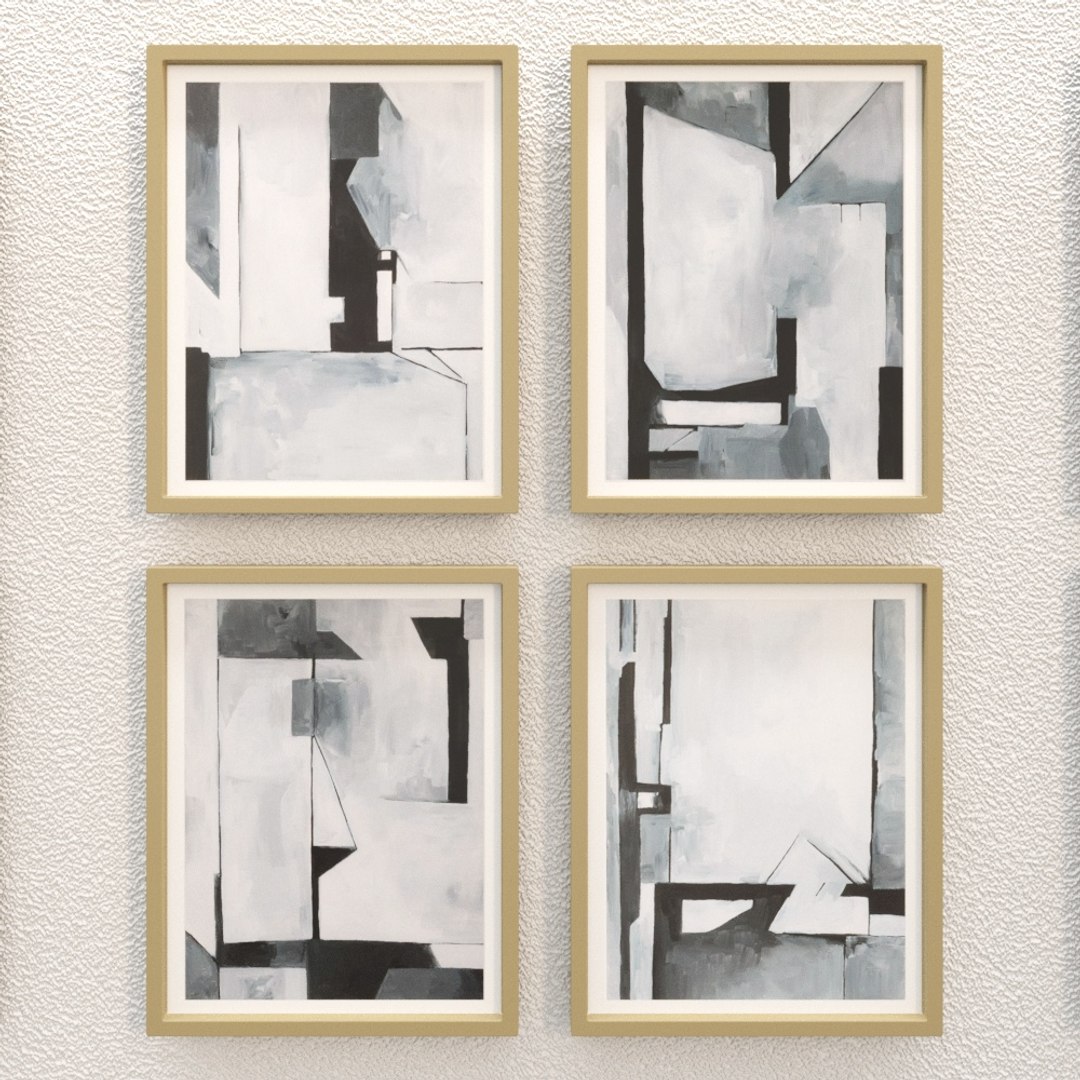 3D Picture Frames Pack 4 Model - TurboSquid 1380516