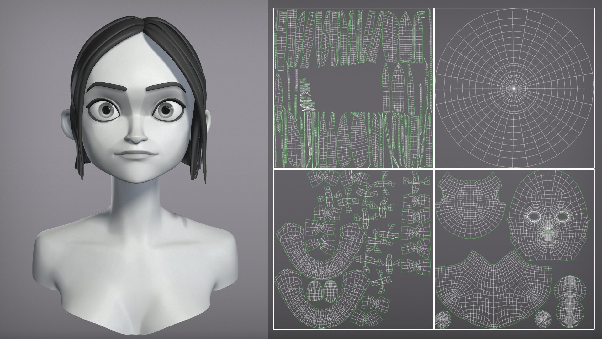 3D Cartoon Female Character Lisa Base Mesh Model - TurboSquid 1769317