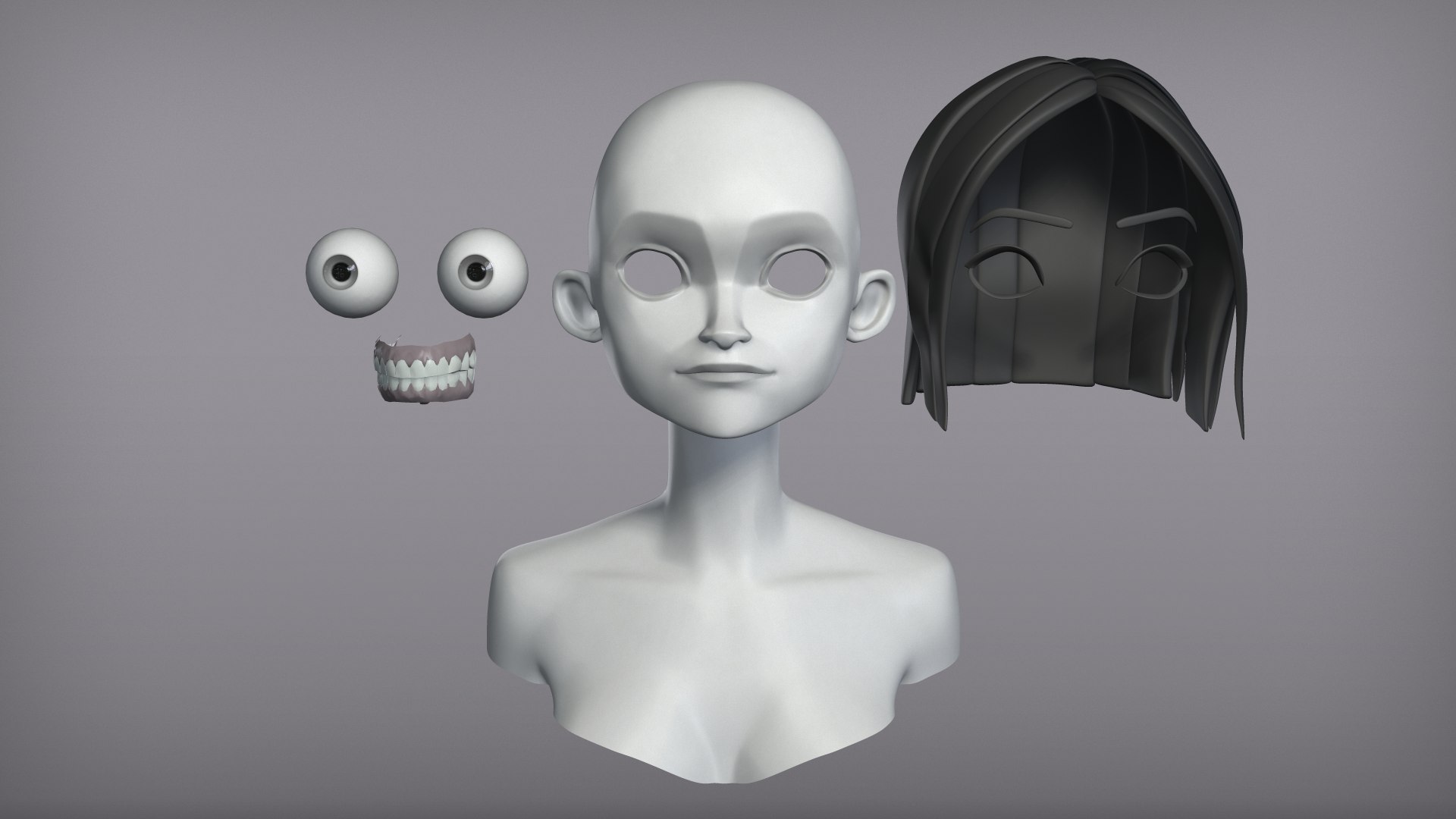 3D Cartoon Female Character Lisa Base Mesh Model - TurboSquid 1769317