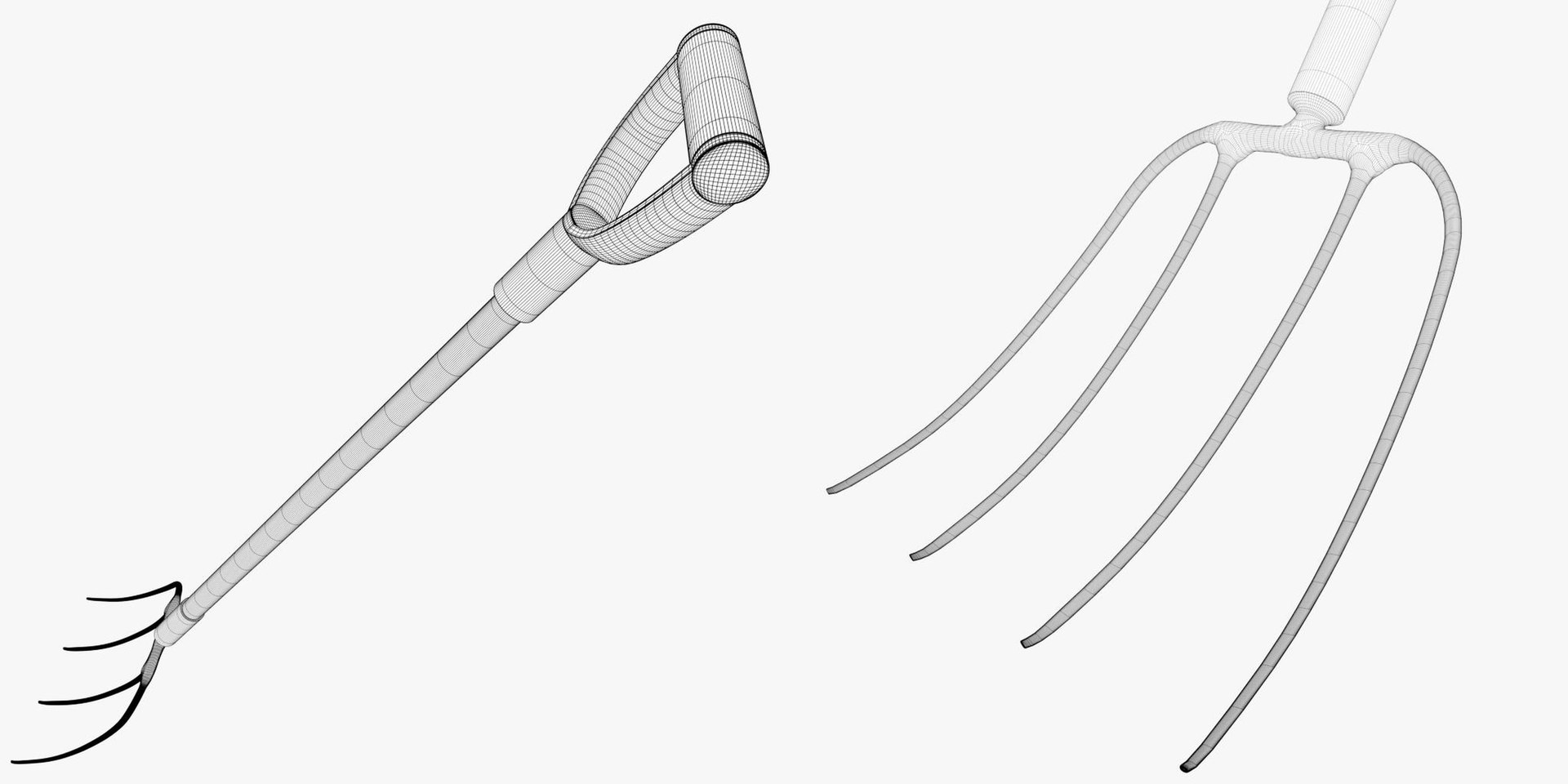 Four-tined Pitchfork Model - TurboSquid 1524899