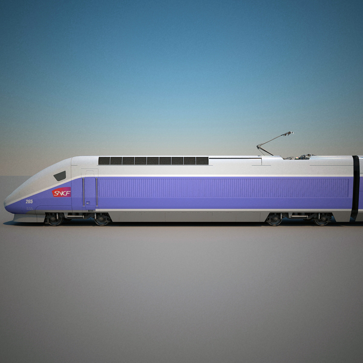 sncf tgv duplex train 3d model