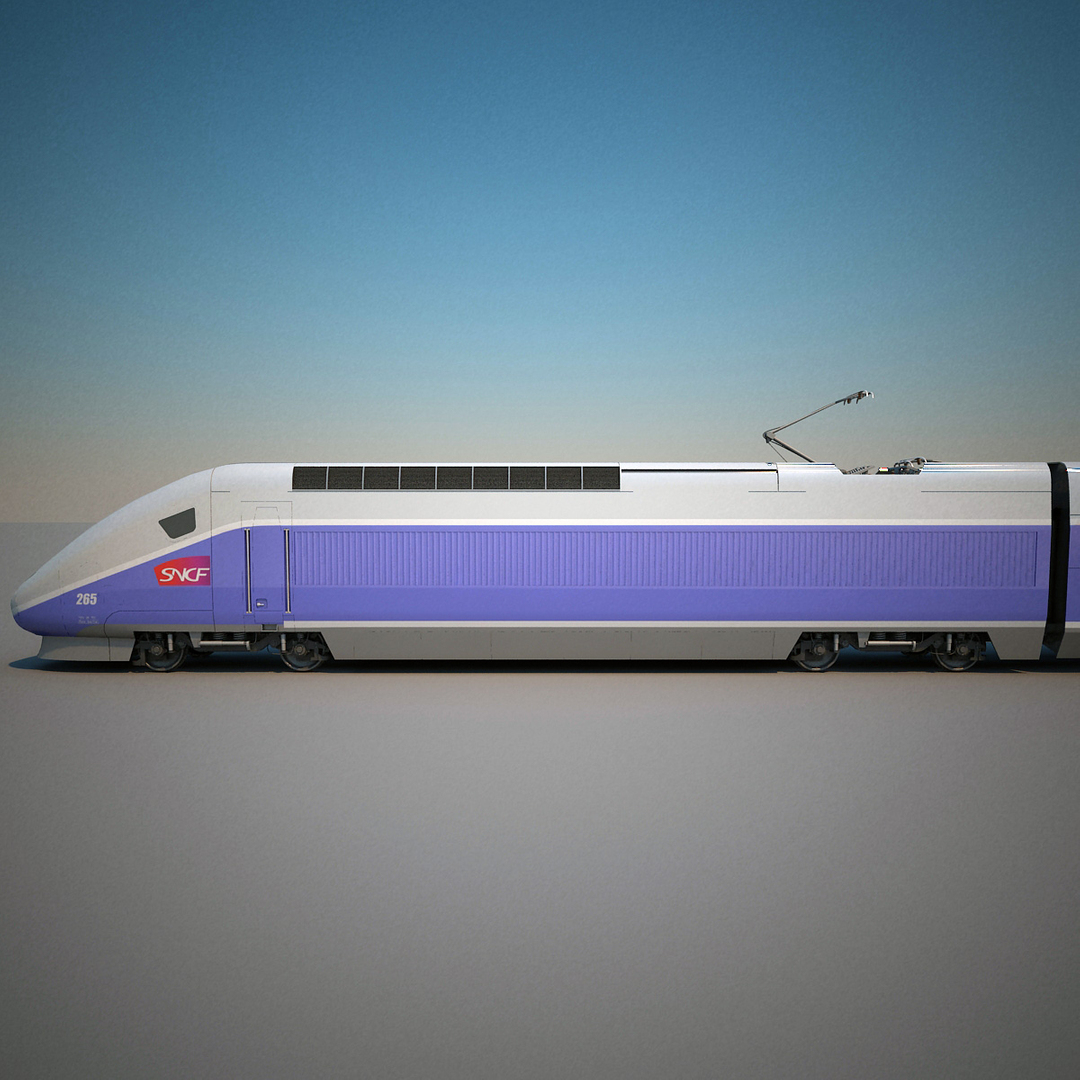 sncf tgv duplex train 3d model