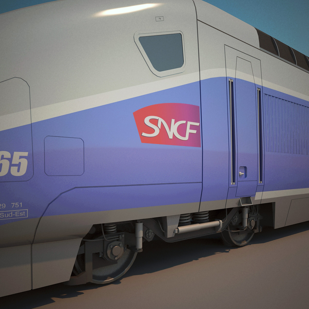 sncf tgv duplex train 3d model