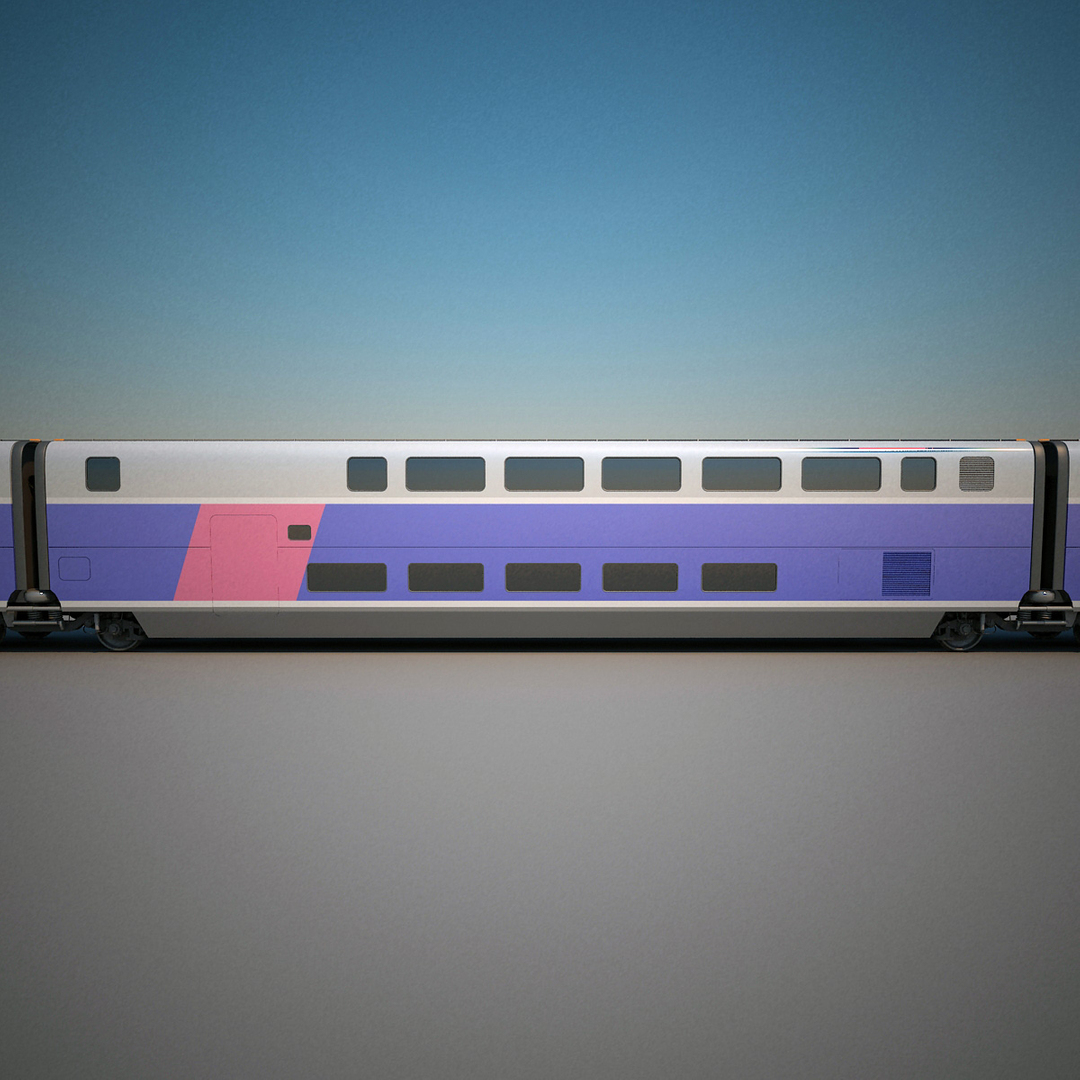 sncf tgv duplex train 3d model