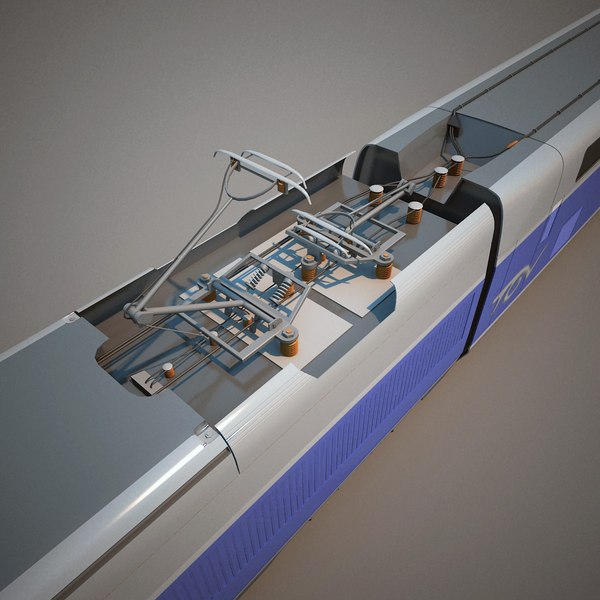 sncf tgv duplex train 3d model