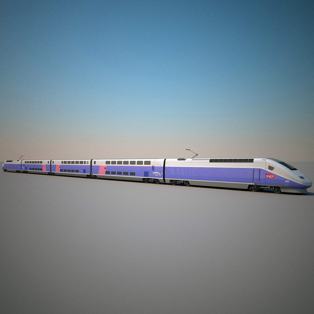 sncf tgv duplex train 3d model