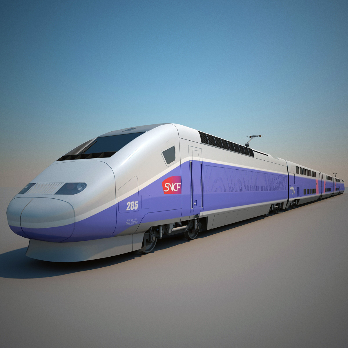 sncf tgv duplex train 3d model