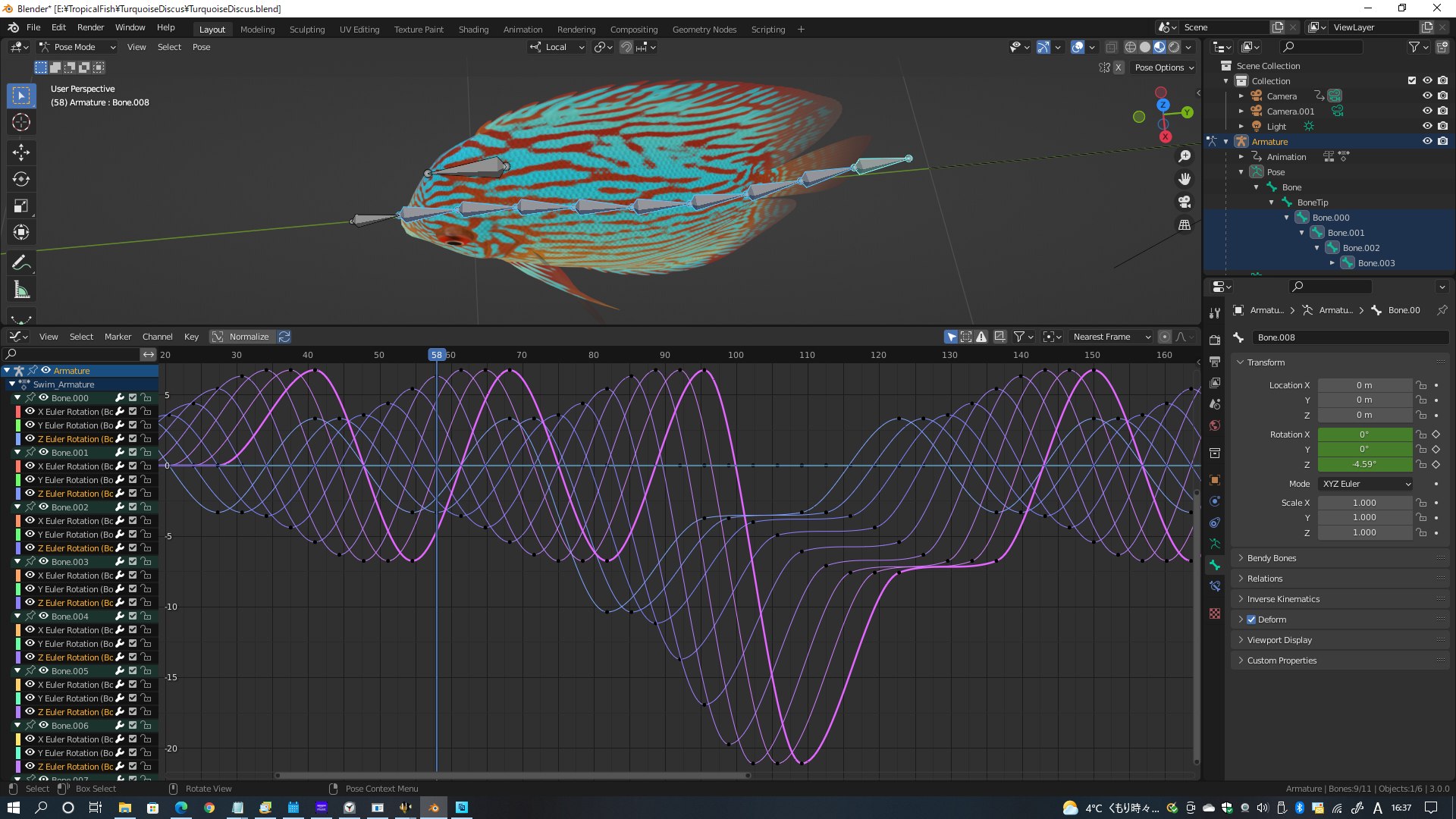 Turquoise Discus 3d Model