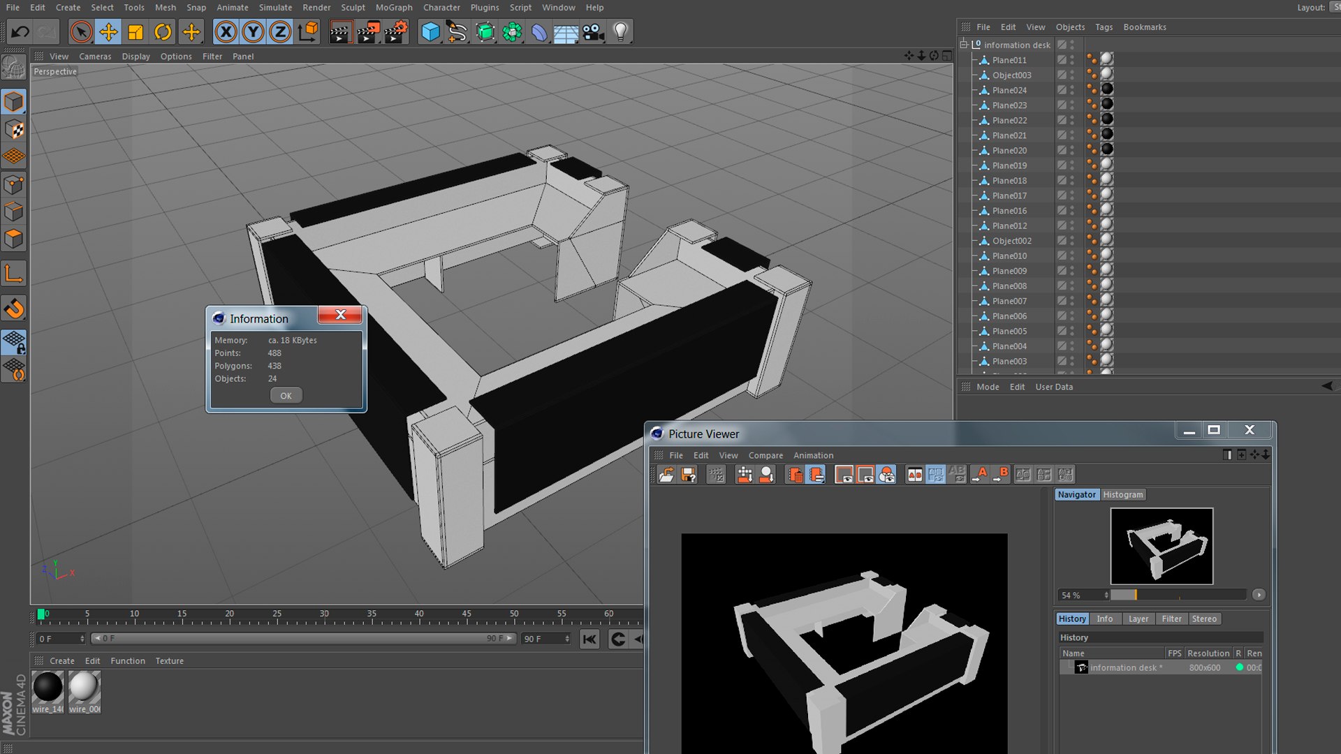 Information Desk 3d Model