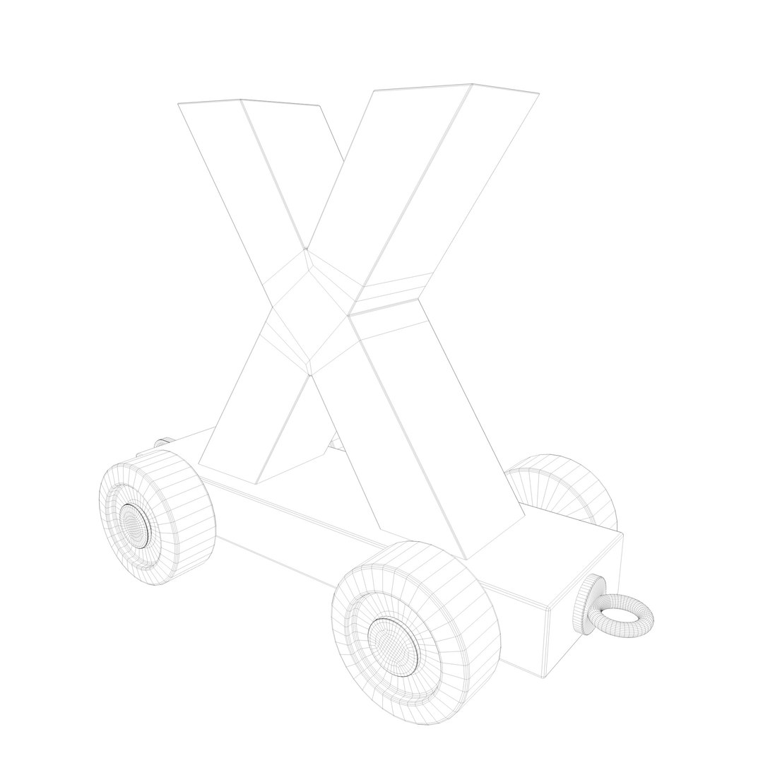3D letter x car model - TurboSquid 1560195