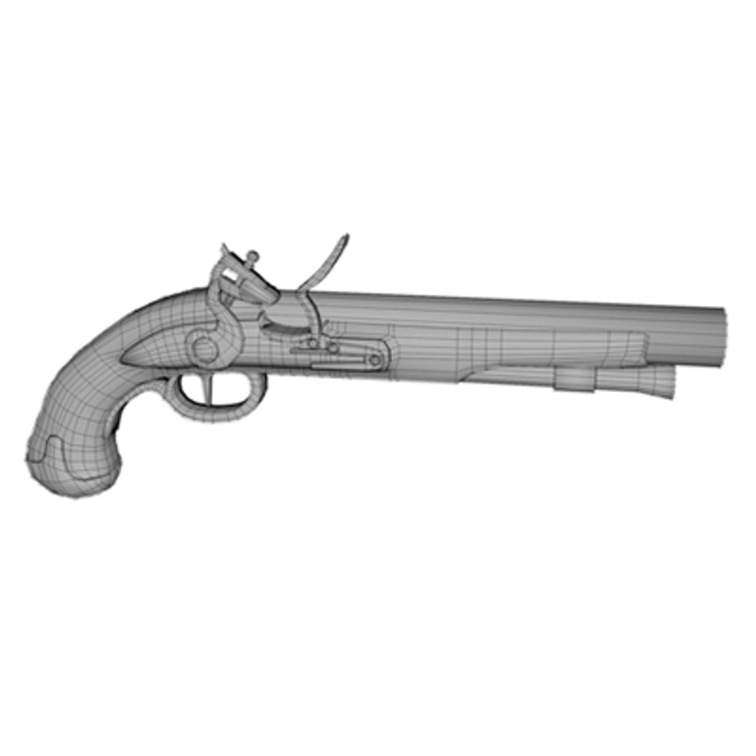 Flintlock Pistol Model - TurboSquid 911900