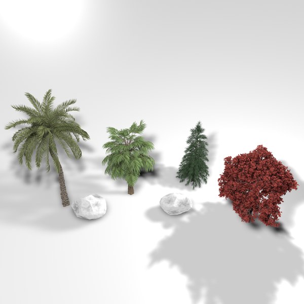 Trees and Rocks 3D model - TurboSquid 1947337