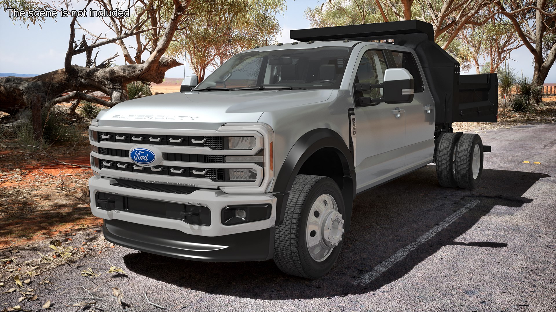 3D Ford Super Duty 2023 F-550 DRW Lariat Silver Metallic model ...