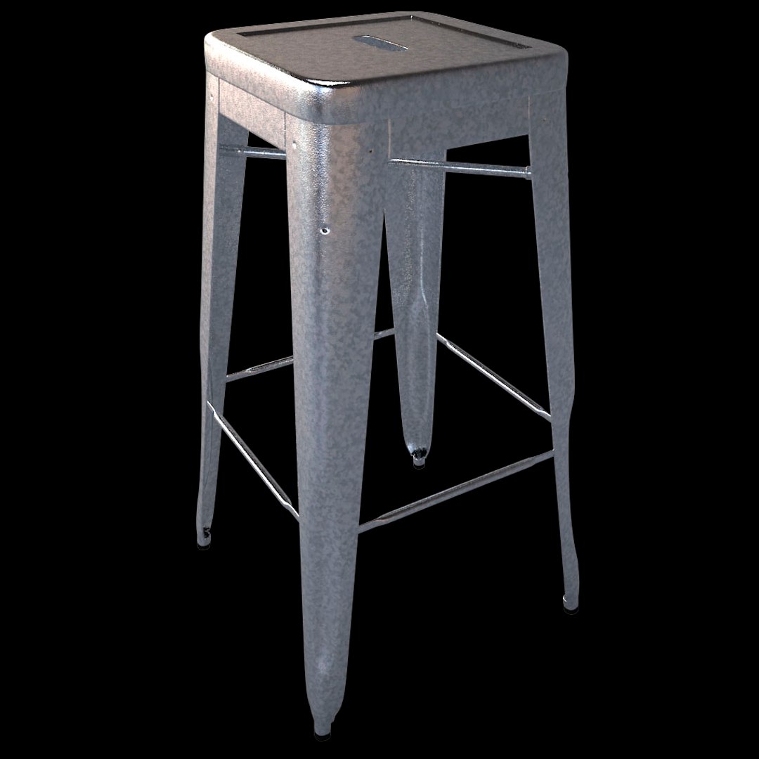 3d tolix bar stool model