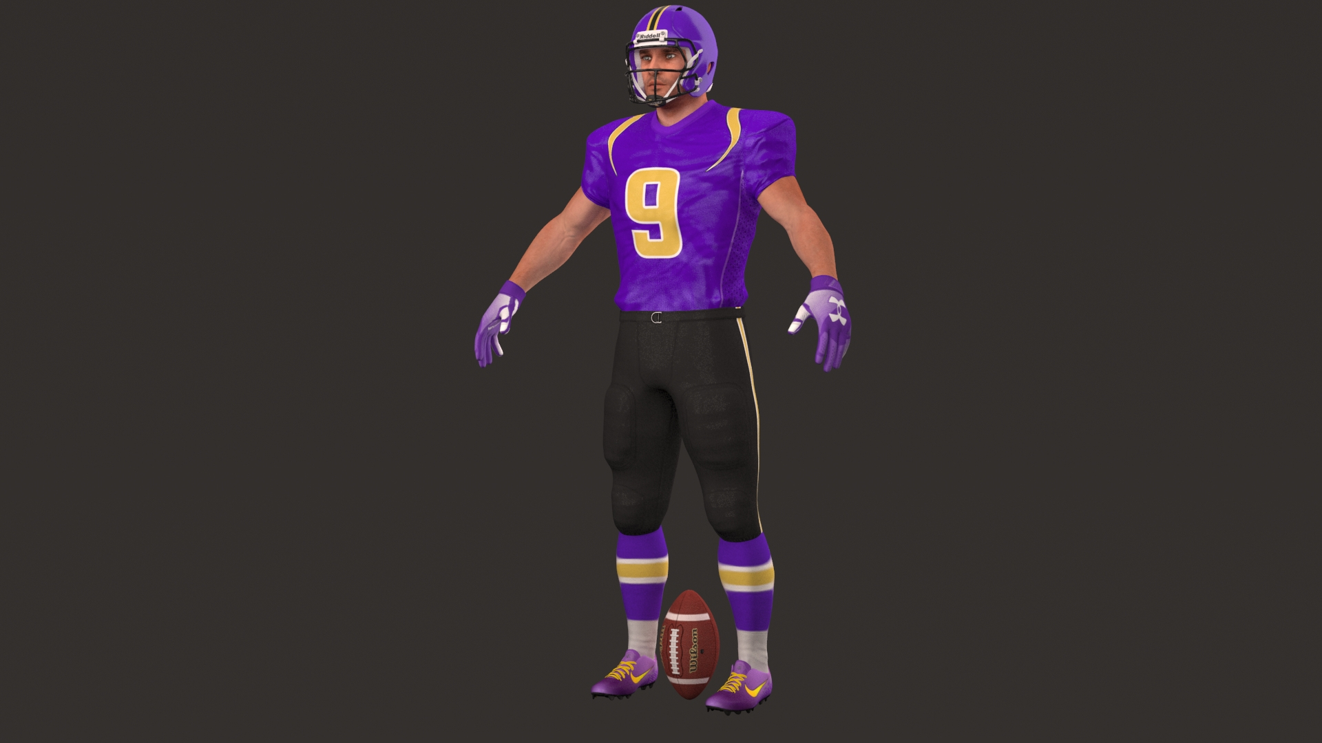 Football player 2020 model - TurboSquid 1541794