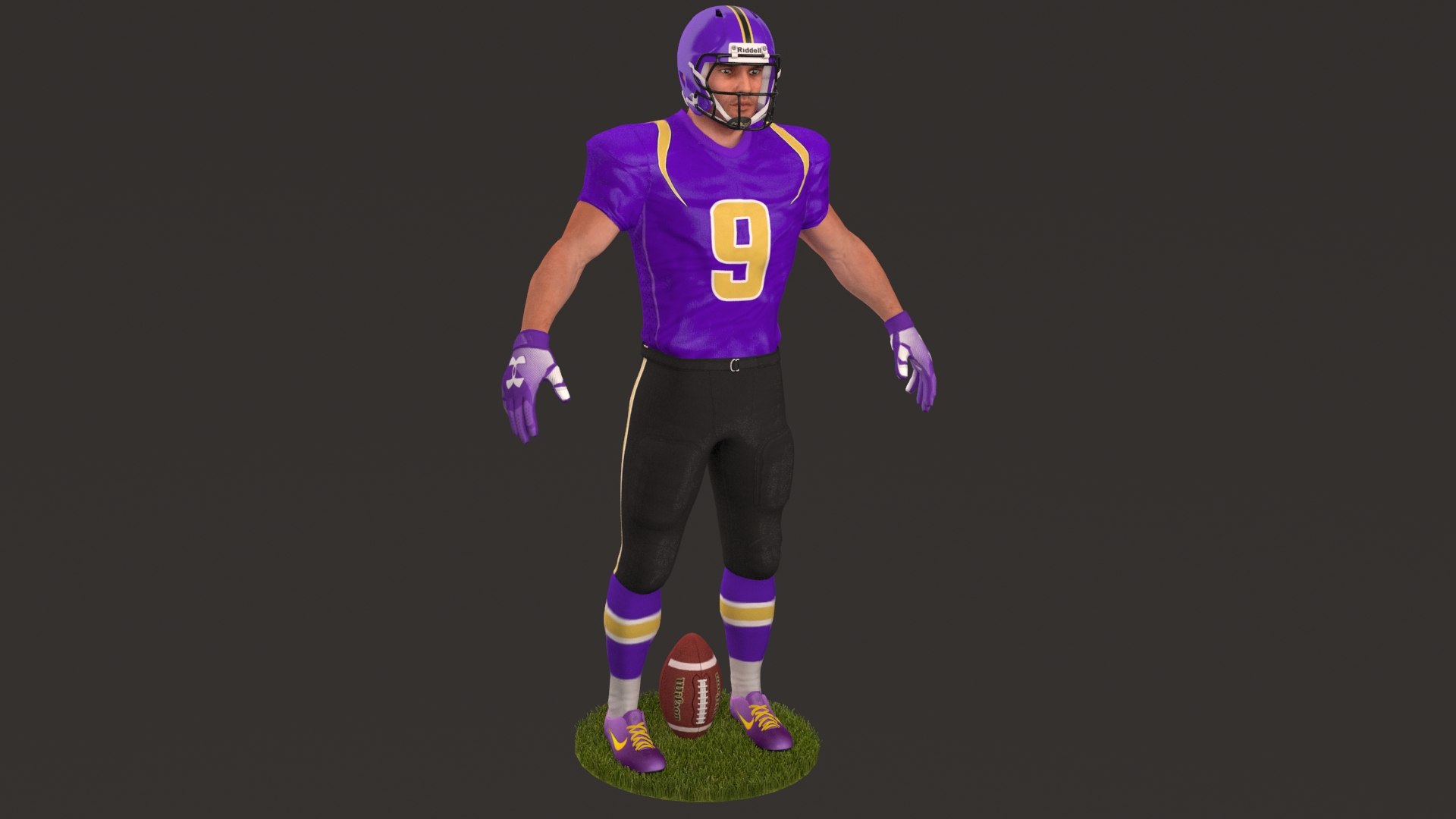 Football player 2020 model - TurboSquid 1541794