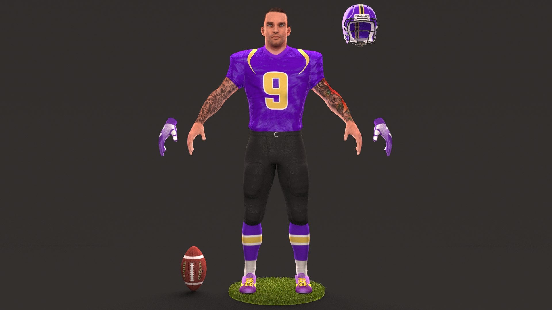Football Player 2020 Model - TurboSquid 1541794