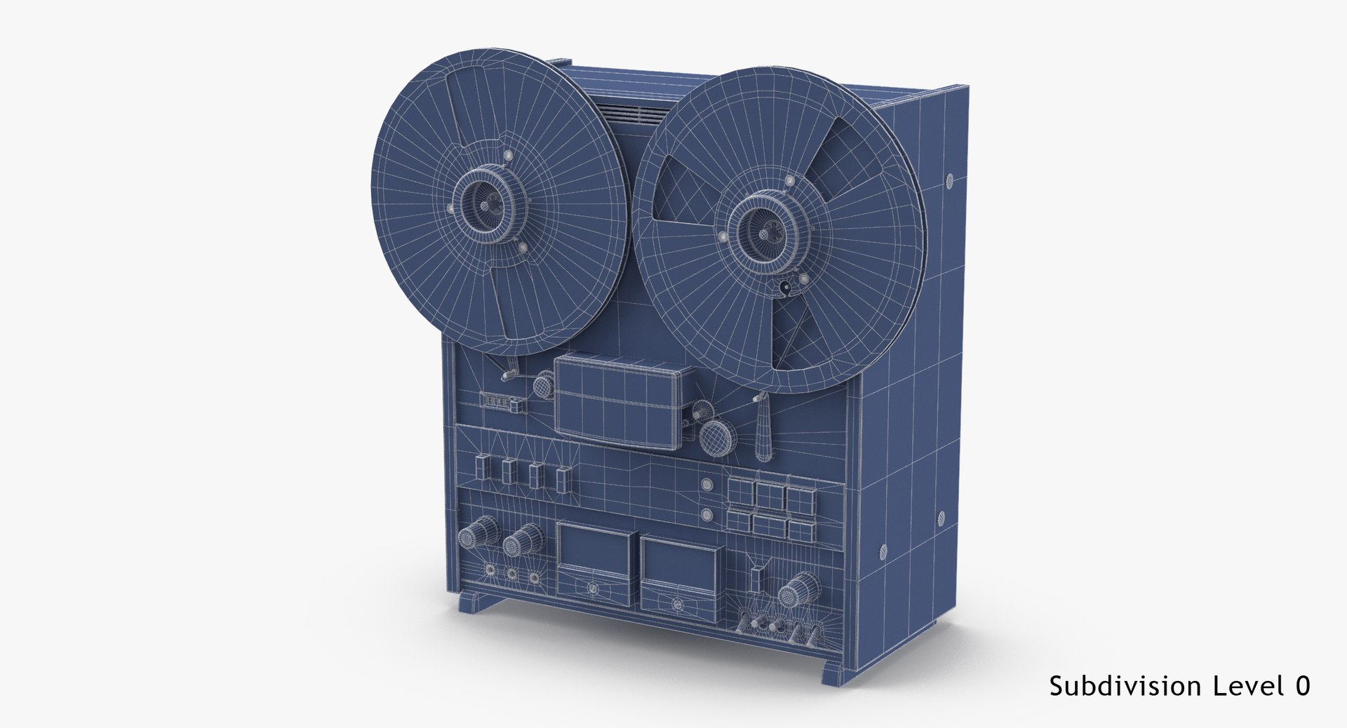 3d model reel-to-reel vintage