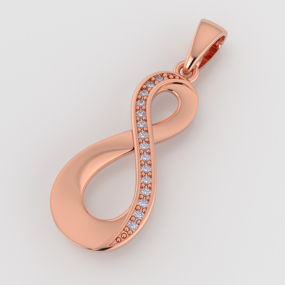 3dm stl infinity necklace printable jewelry model 3D model 3D ...
