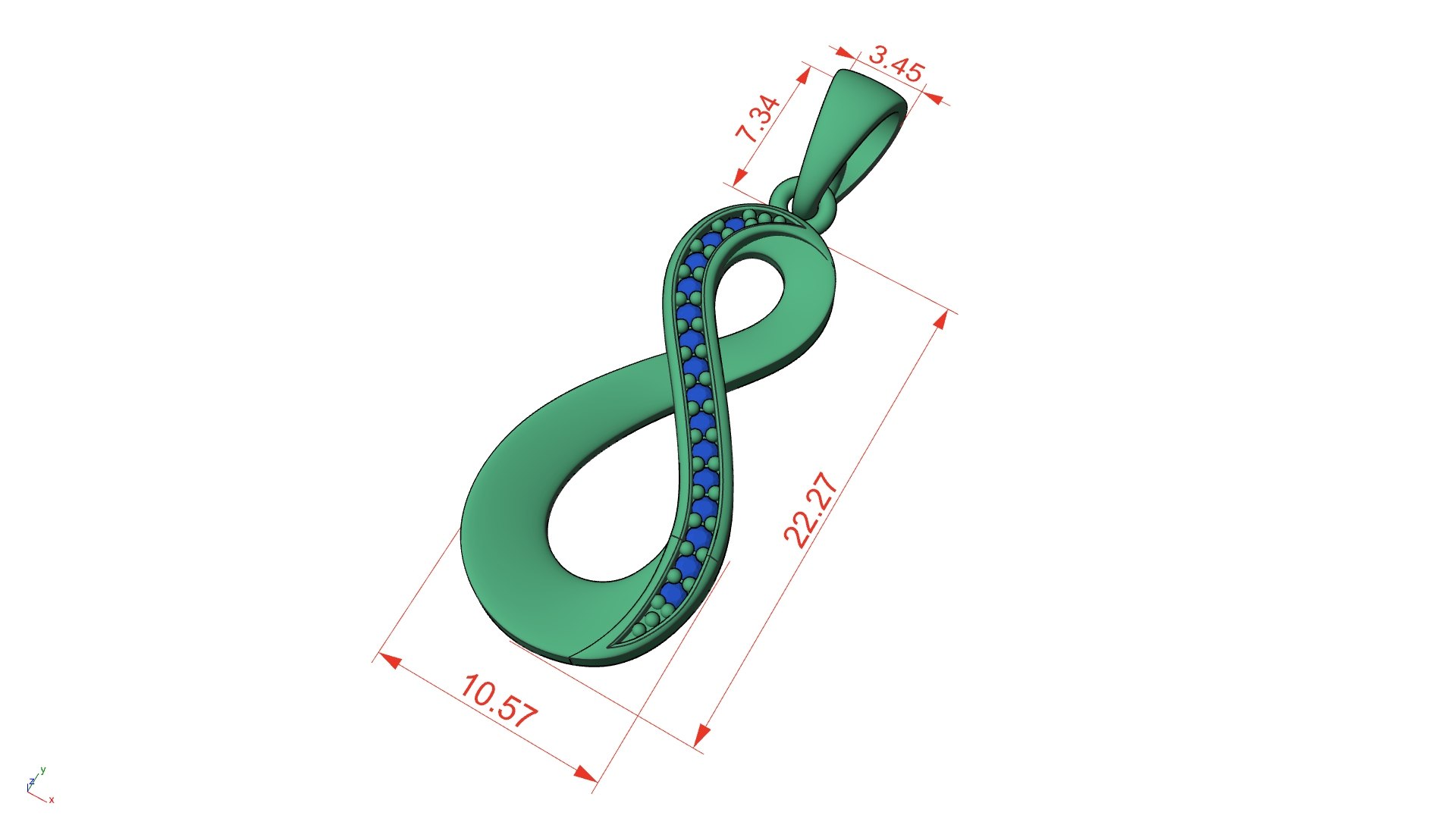 3dm Stl Infinity Necklace Printable Jewelry Model 3D Model 3D ...
