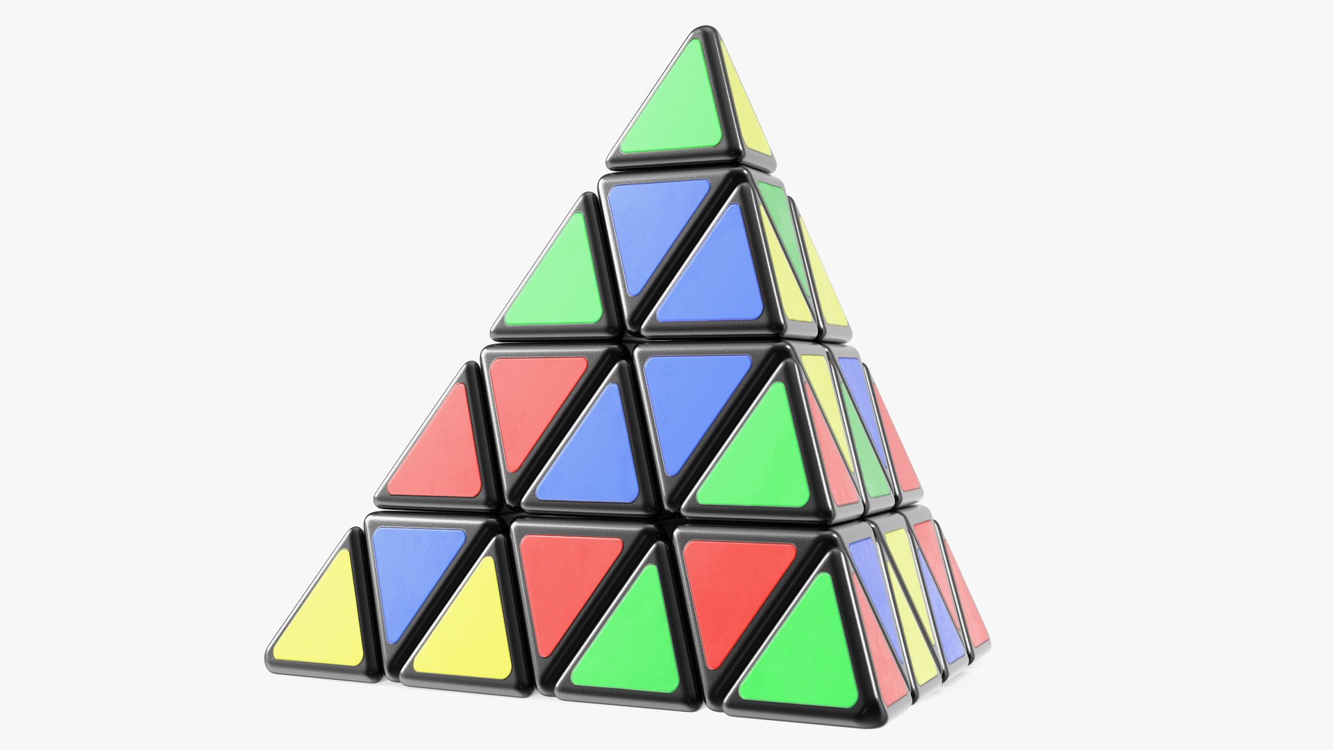 Rubik Pyramid Disassembled 3D Model - TurboSquid 2152615