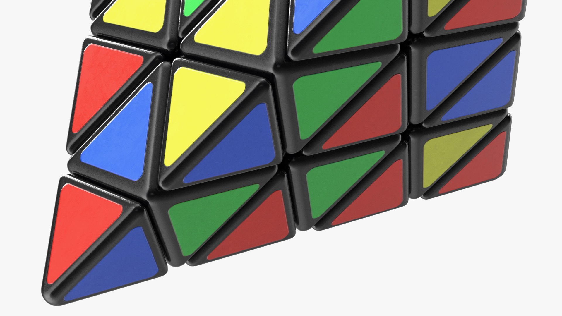 Rubik Pyramid Disassembled 3D Model - TurboSquid 2152615