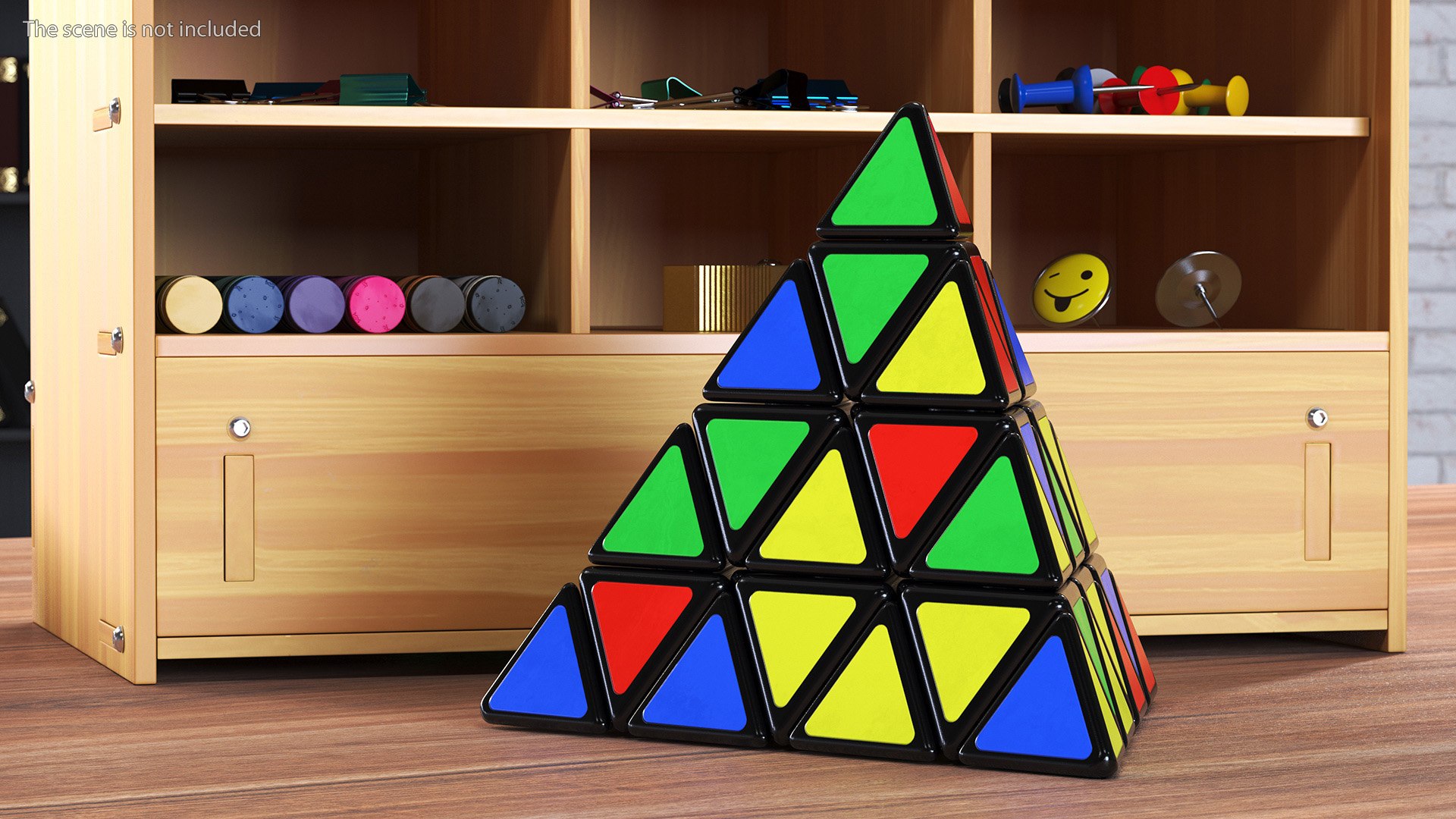 Rubik Pyramid Disassembled 3D Model - TurboSquid 2152615