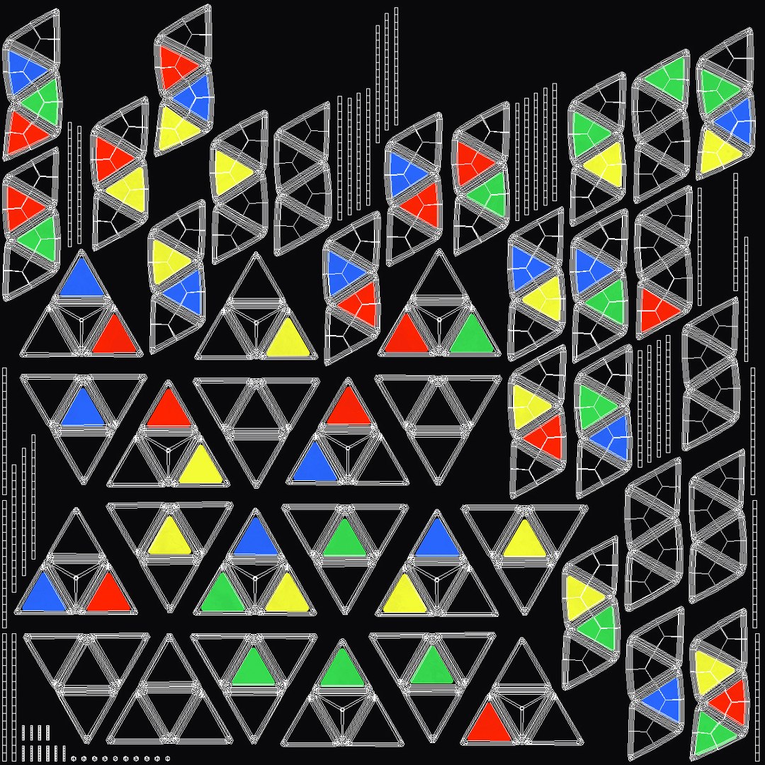 Rubik Pyramid Disassembled 3D Model - TurboSquid 2152615