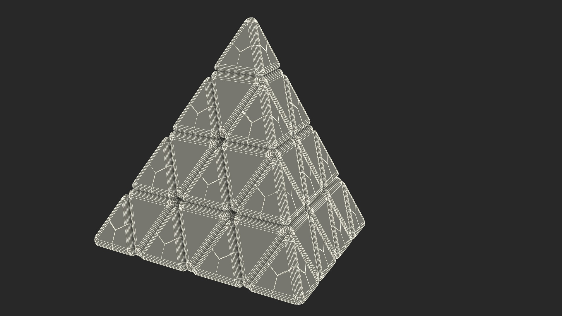 Rubik Pyramid Disassembled 3D Model - TurboSquid 2152615