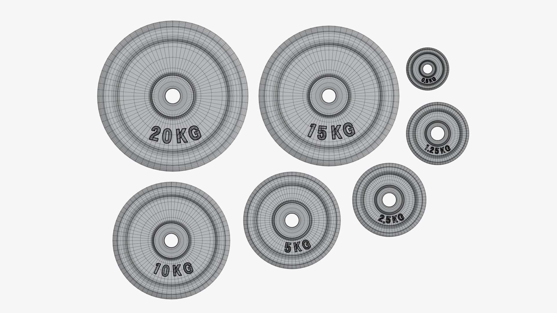3D weight barbell plate model - TurboSquid 1658178