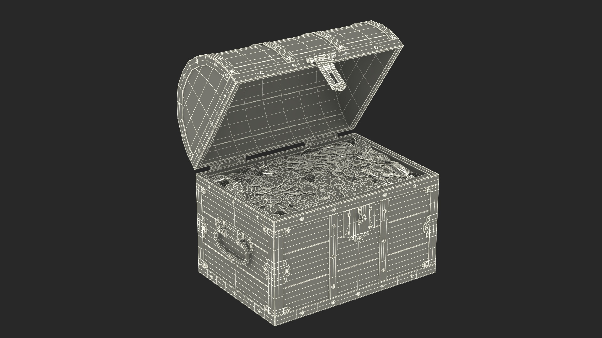 Treasure Chest With Gold Coins 3D Model - TurboSquid 2186015