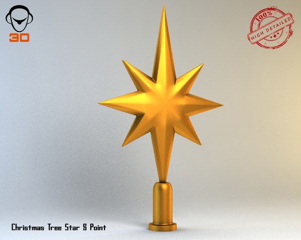 3d christmas tree star model