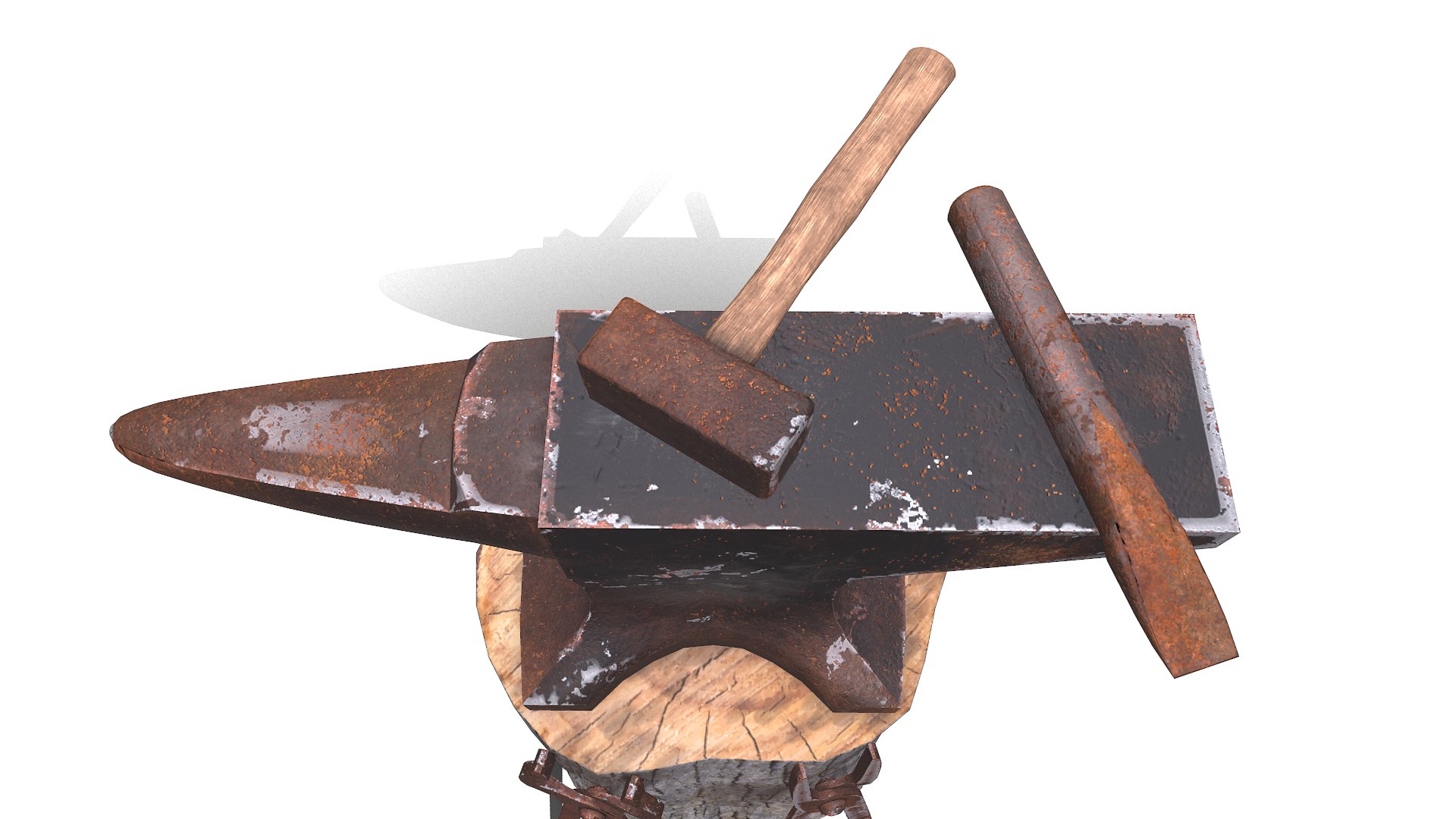 Old Anvil Set Low-poly PBR 3D Model - TurboSquid 2069398