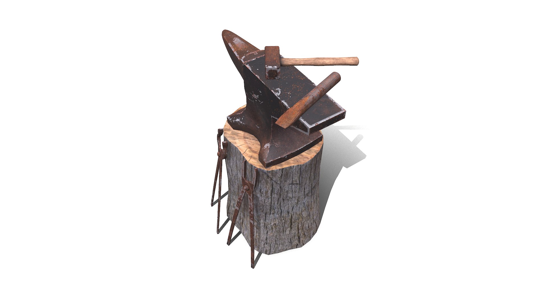 Old Anvil Set Low-poly PBR 3D Model - TurboSquid 2069398