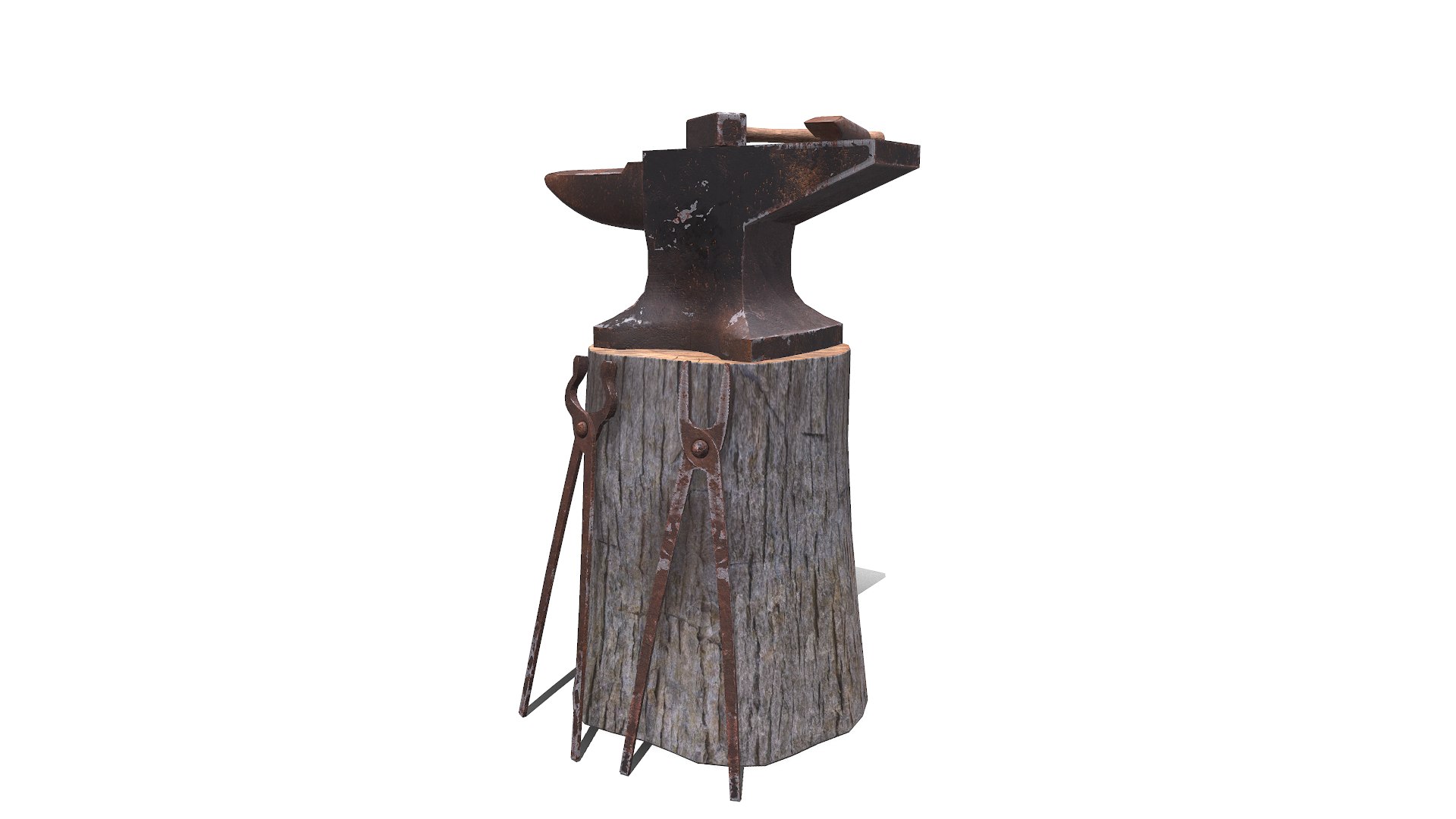 Old Anvil Set Low-poly PBR 3D Model - TurboSquid 2069398