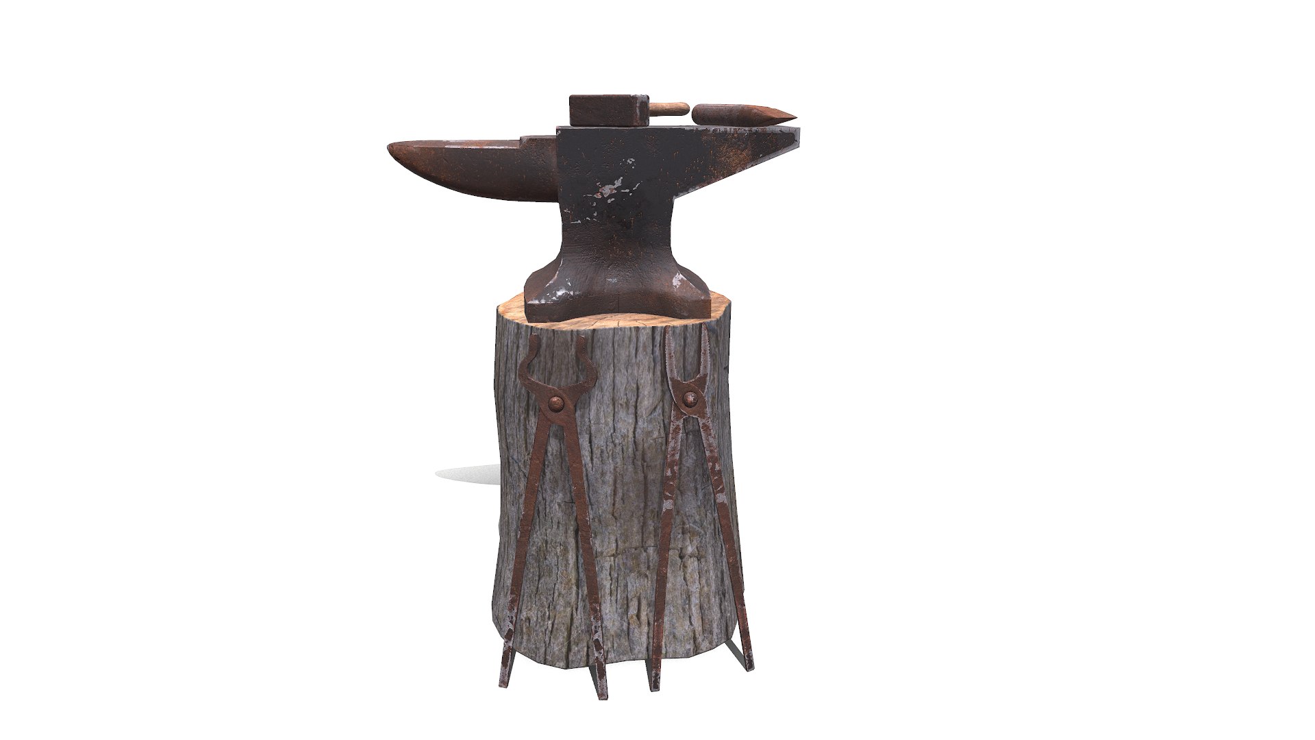 Old Anvil Set Low-poly PBR 3D Model - TurboSquid 2069398