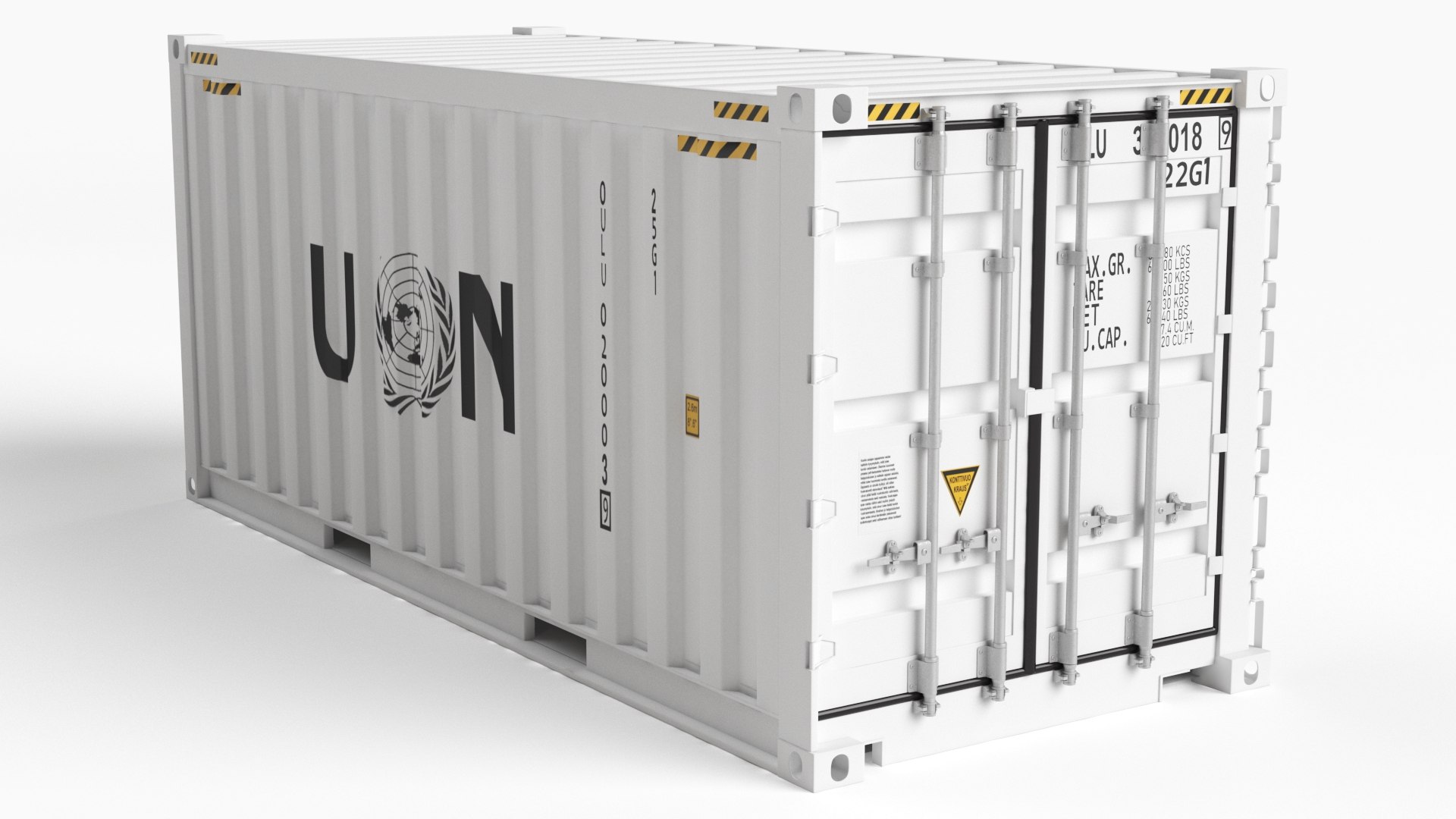 20 Ft Military Containers UN 3D Model - TurboSquid 1714440