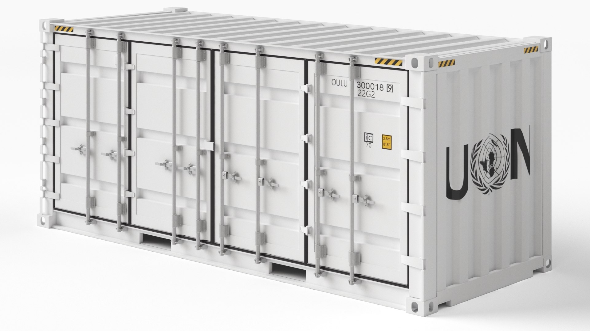 20 Ft Military Containers UN 3D Model - TurboSquid 1714440