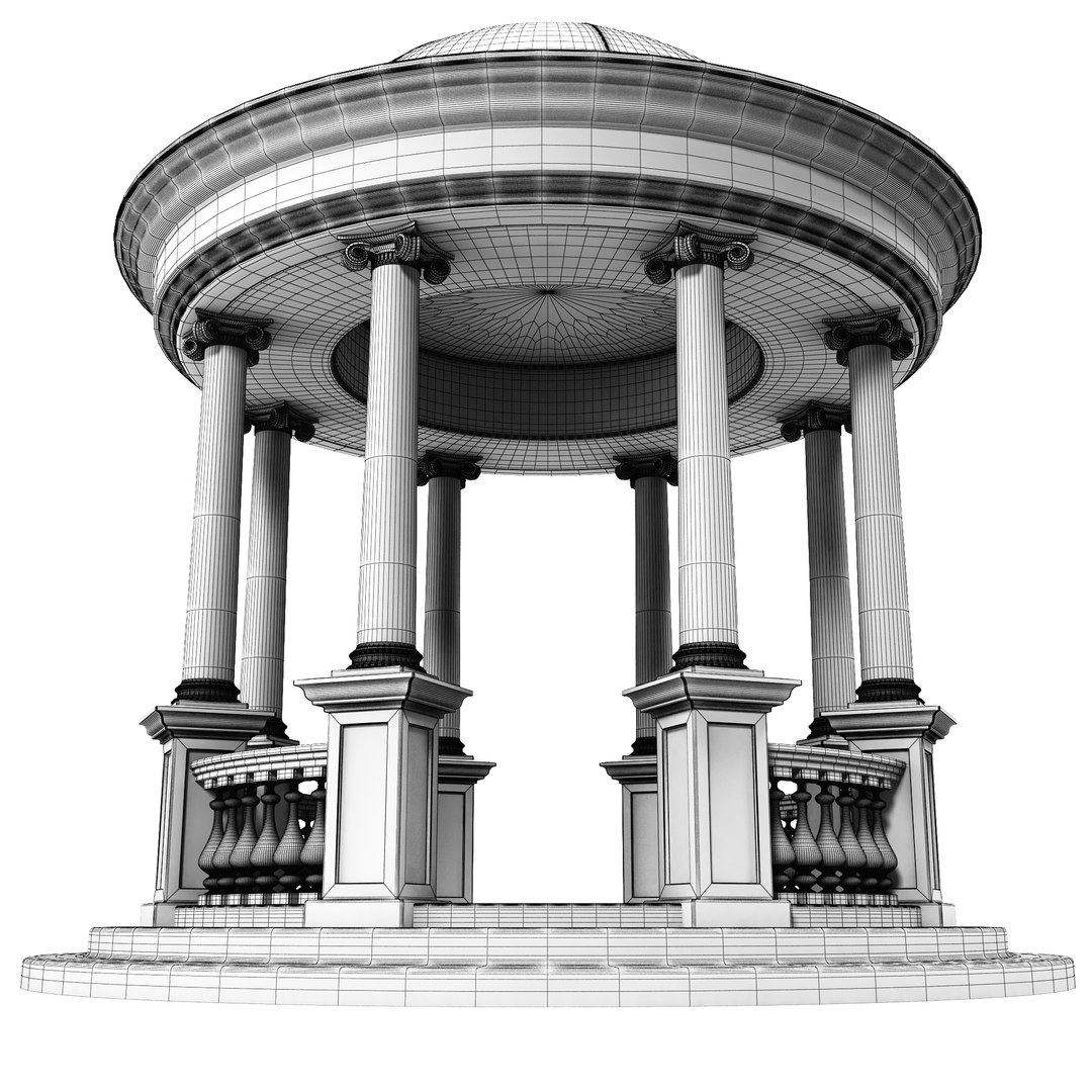 3d marble rotonda model