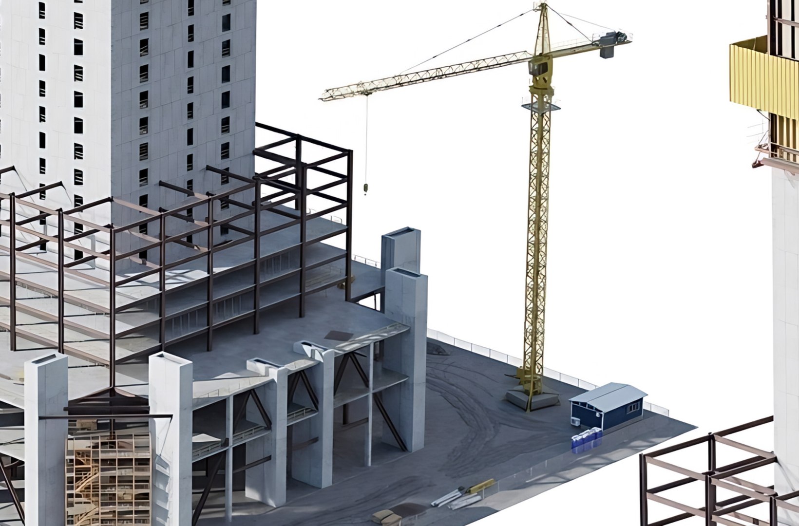 3D Model Under Construction Scene Building Site Construction Site ...