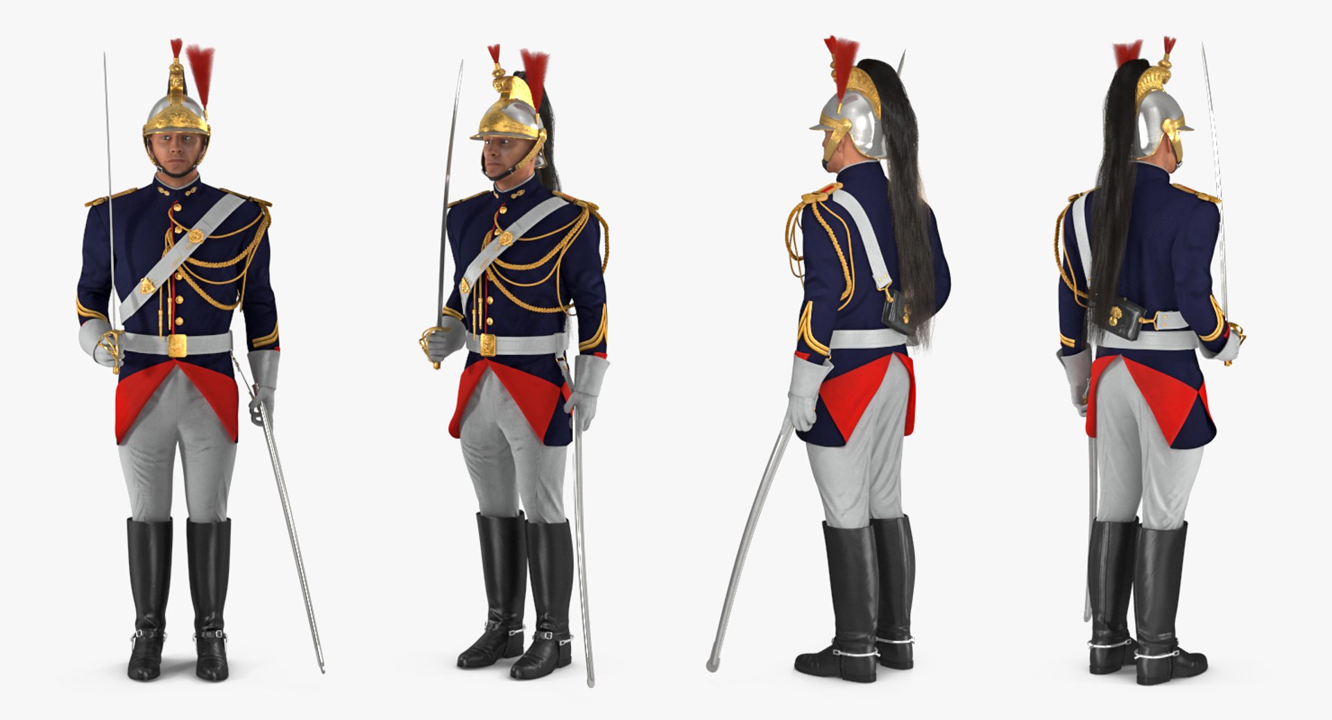 3D model french republican guard traditional - TurboSquid 1216578