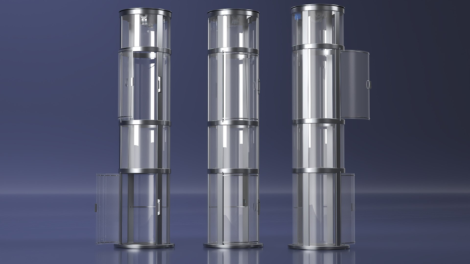 3D Model Small Glass Elevator - TurboSquid 2300613