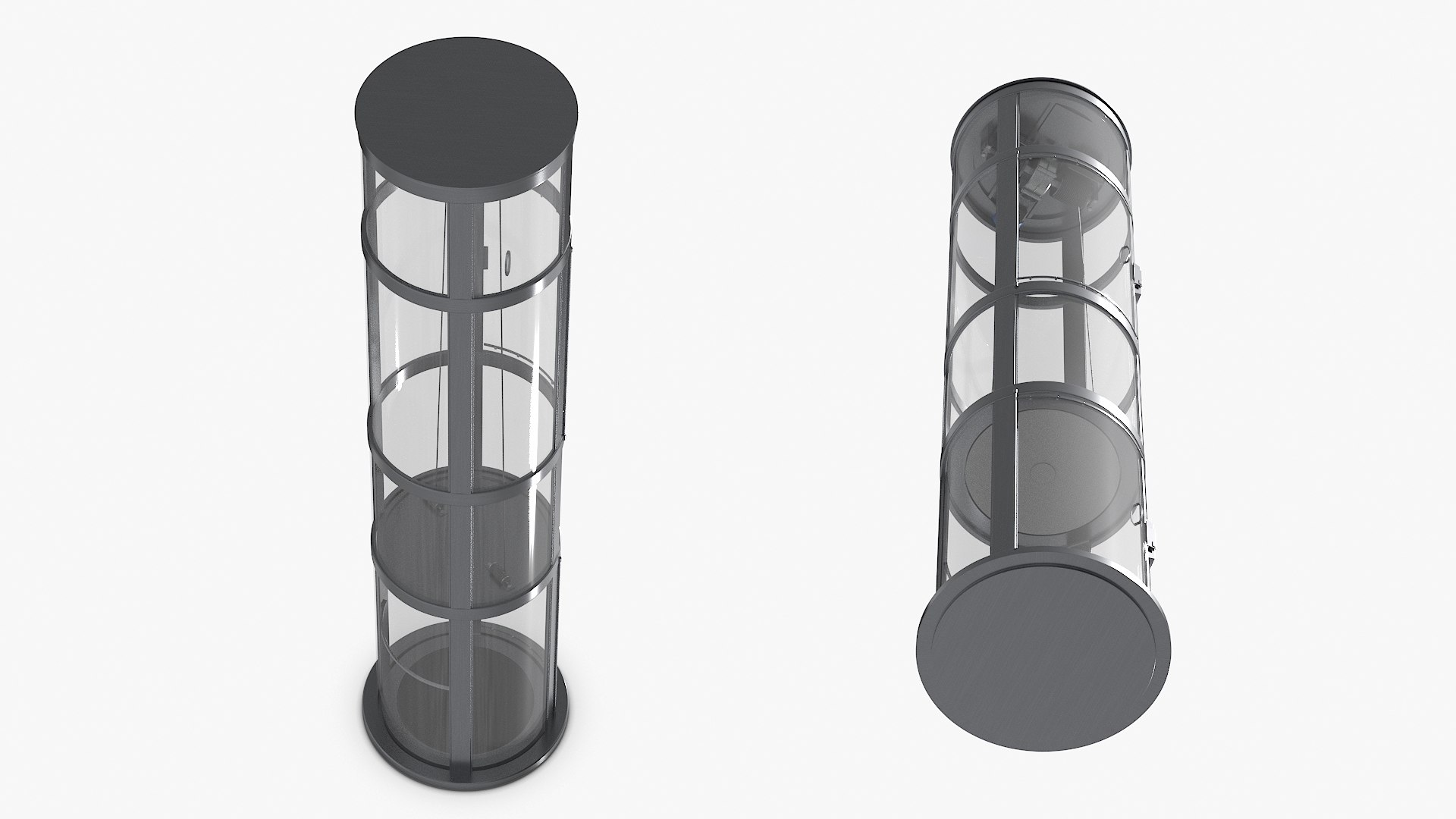 3D Model Small Glass Elevator - TurboSquid 2300613