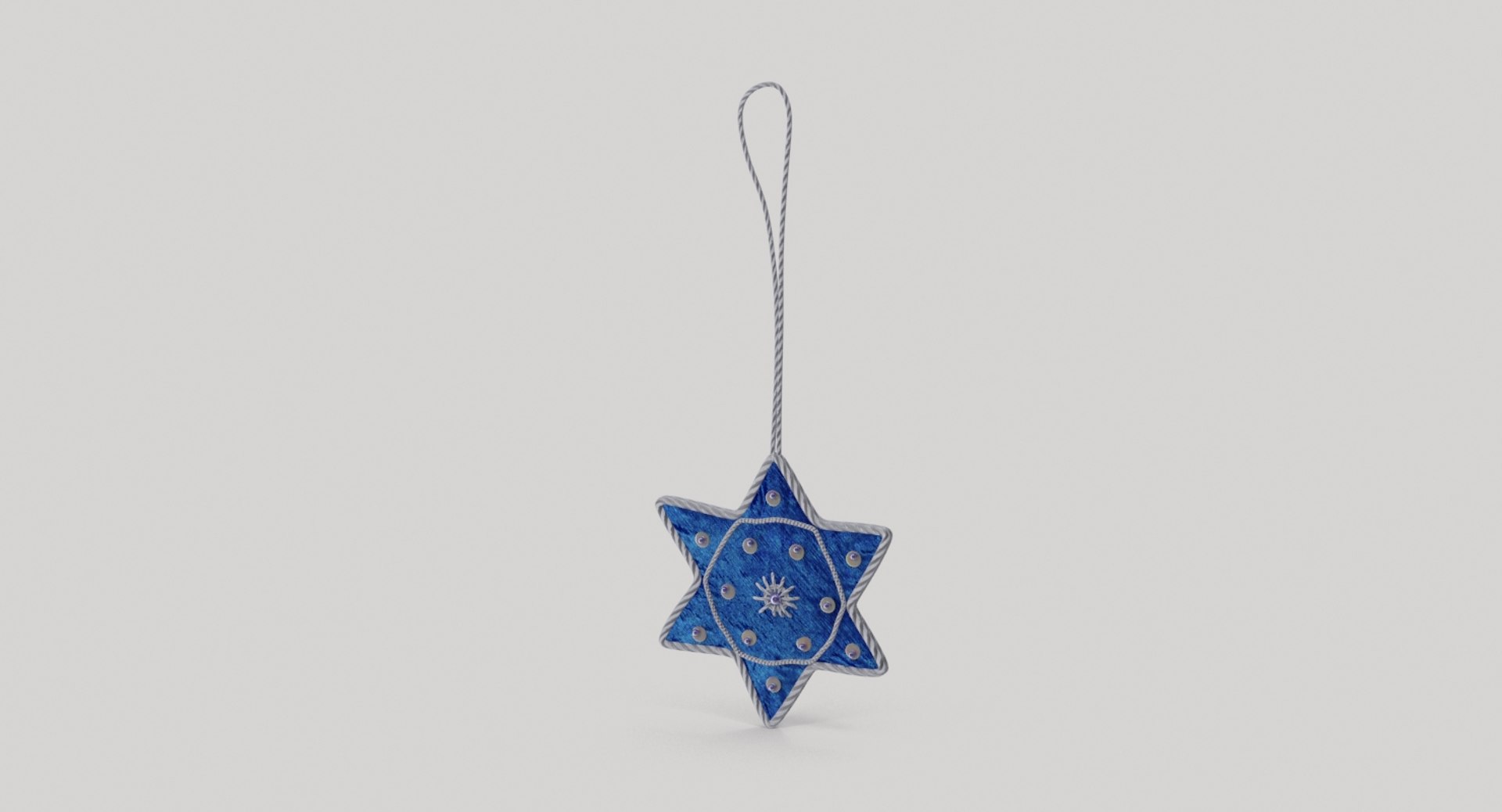3d star david ornament 02 model