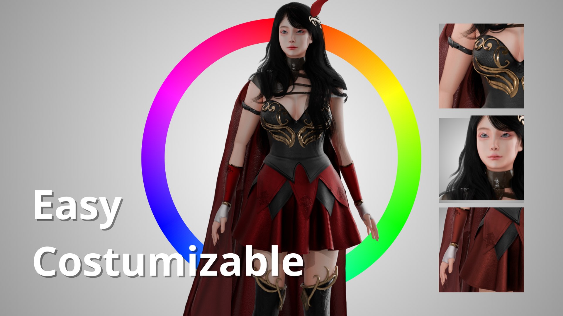 3D Model Pink Archer Girl - GameReady - TurboSquid 2365383