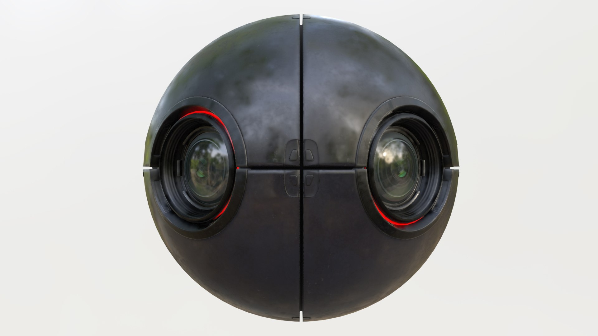 Futuristic Surveillance Drone - Spherical Sci-Fi Bot 3D - TurboSquid ...