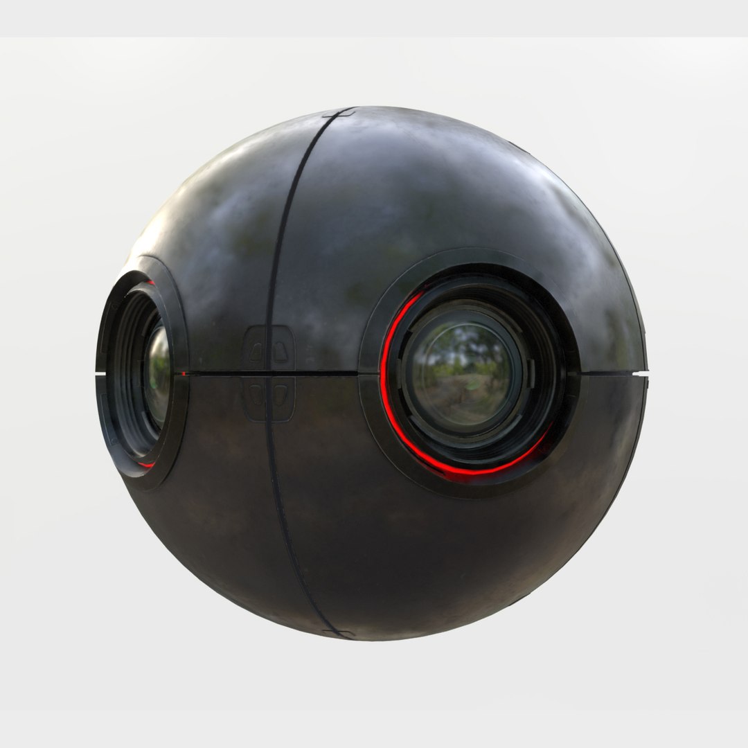 Futuristic Surveillance Drone - Spherical Sci-Fi Bot 3D - TurboSquid ...