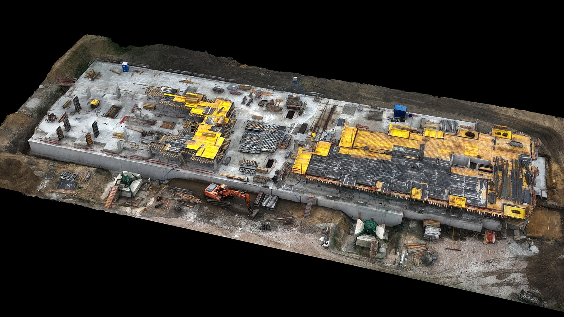 Construction-site Terrain Concrete Building Photogrammetry Model ...