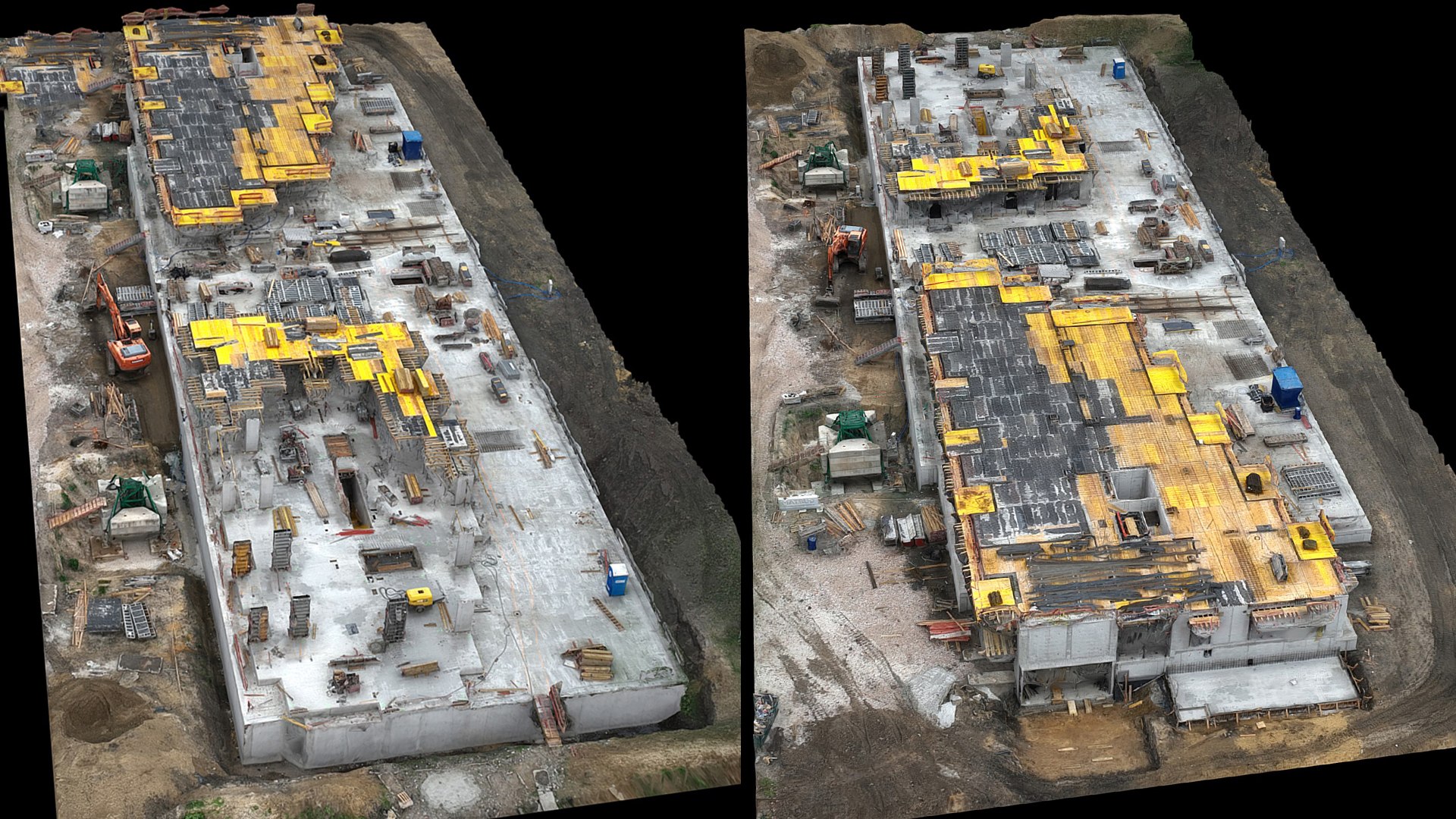 Construction-site Terrain Concrete Building Photogrammetry Model ...